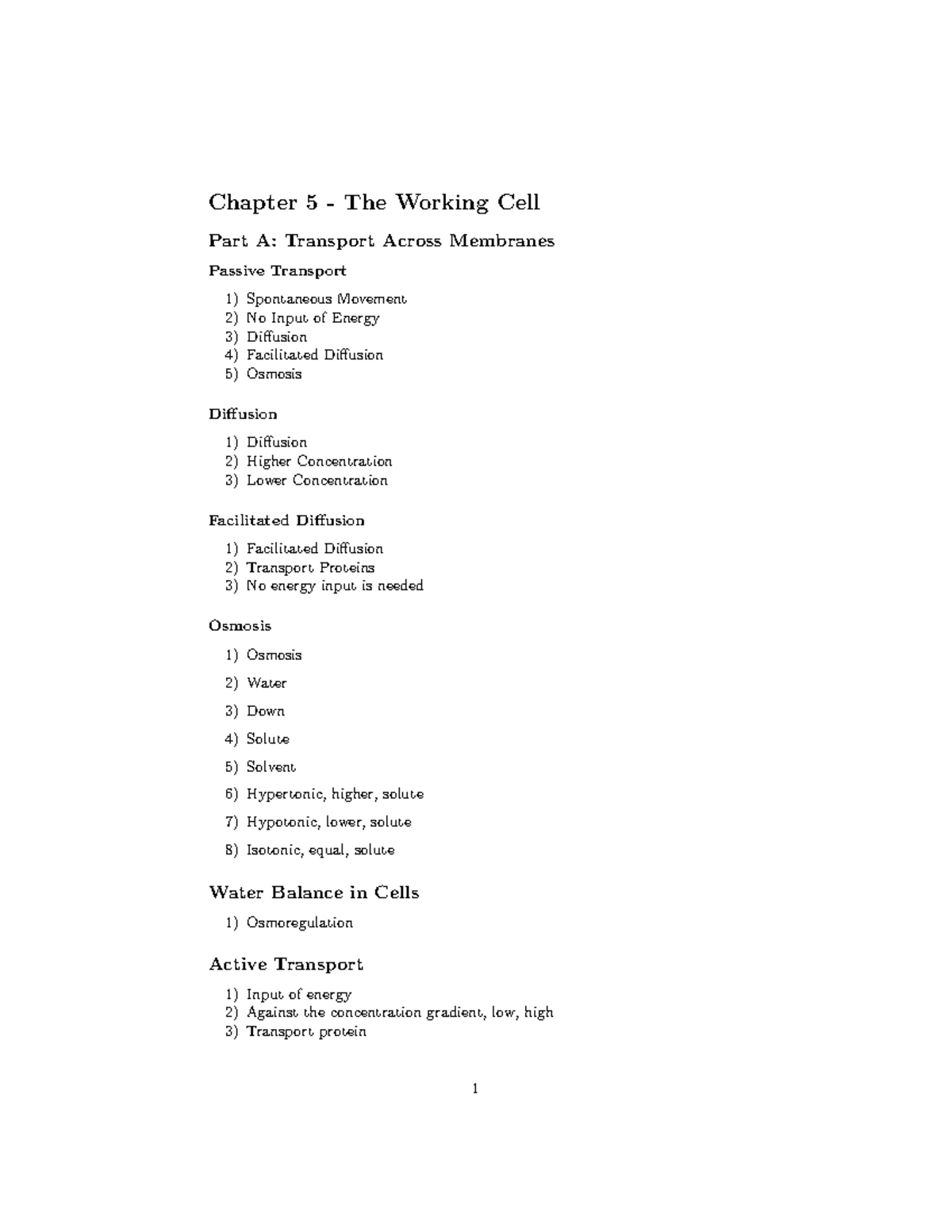 Chapter 5 - The Working Cell - Studocu