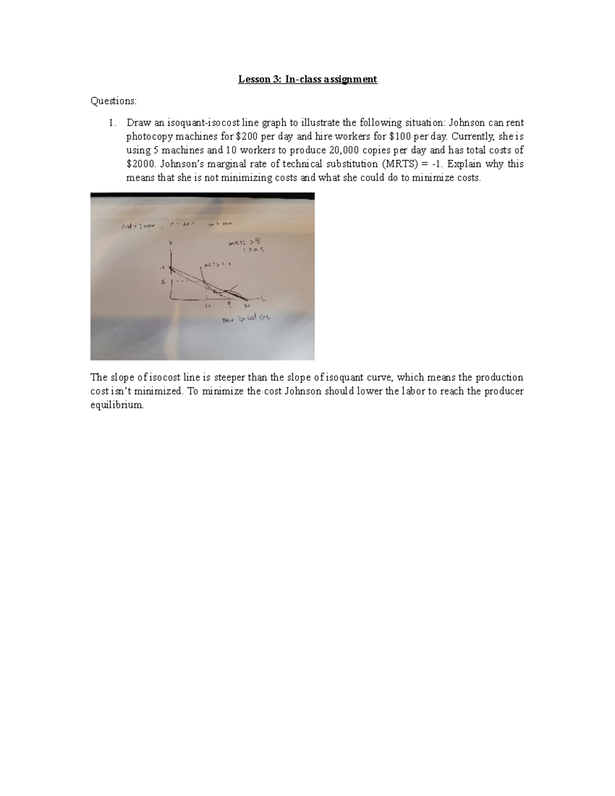 Week 3 in class assignment 23-24A - Lesson 3: In-class assignment Questions: Draw an - Studocu