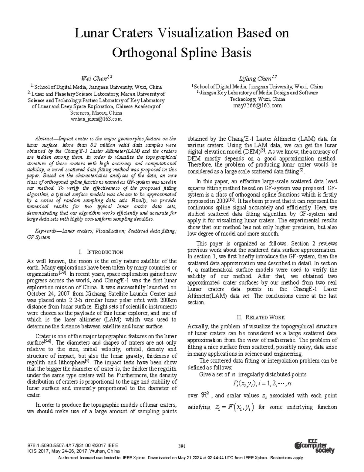 Lunar craters visualization based on orthogonal spline basis - - Studocu