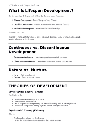 PSY210 Lecture 14 Personality Pt. 1 - PSY210 Lecture 14: Personality Pt. 1 What Is Personality ...