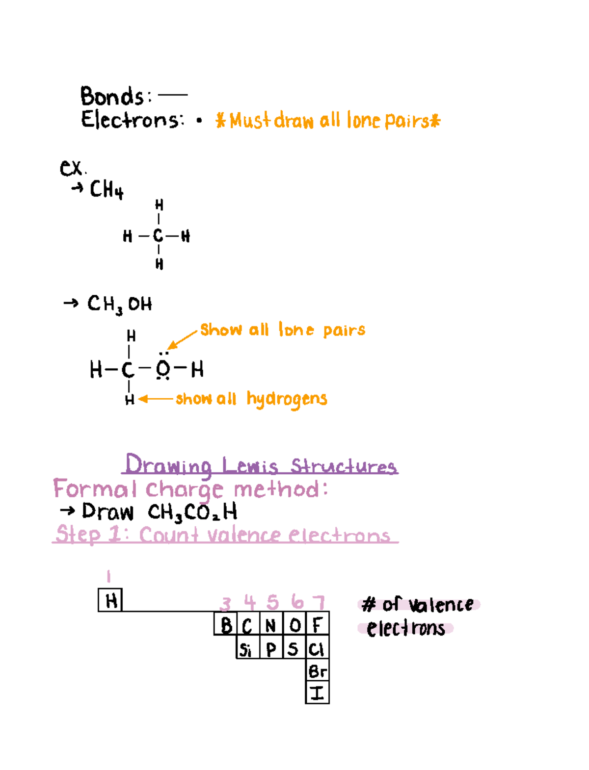 Lewis structures - Ogilvie - Bonds Electrons Mustdraw all lone pairs ex ...