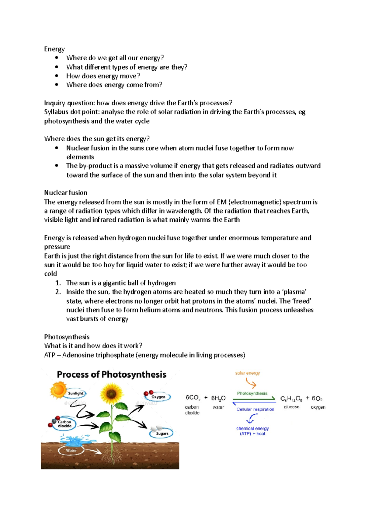 Module 3 - Energy Transformations - Energy Where do we get all our ...