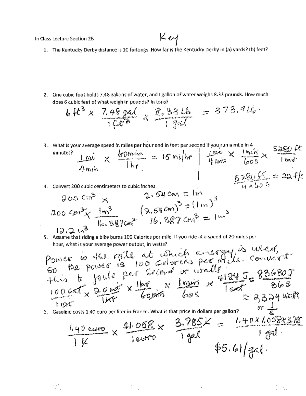 Key for Day 1 Week 2 Lecture Section 2B - MATH 105 - Studocu