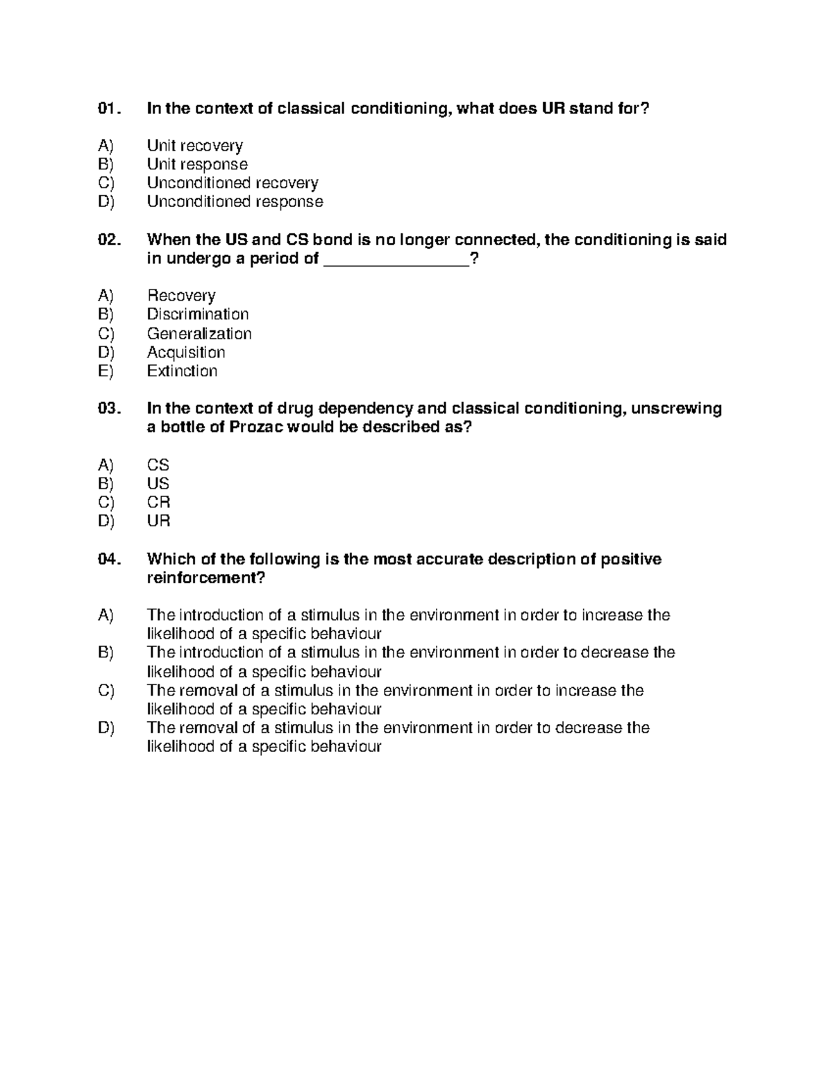 Psyco 104 Quiz6 release - 01. In the context of classical conditioning ...