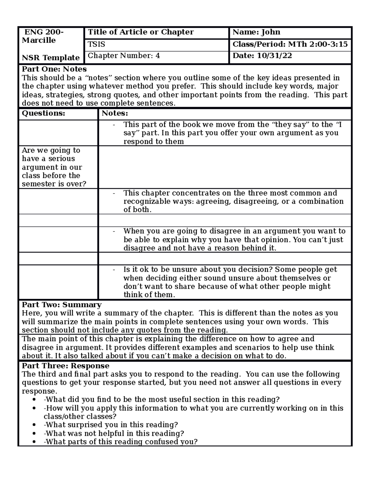 ENG 200 TSIS Chapter 4 - ENG200 - SNHU - Studocu