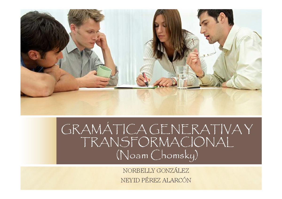 Gramaticagenerativa - Lecture notes 1-11 - GRAMÁTICA GENERATIVA Y ...