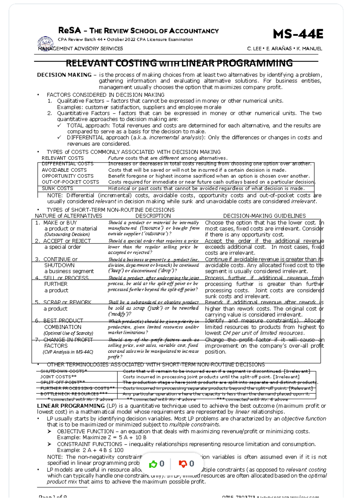 Ms-44e-relevant-costing-with-linear-programming compress - ReSA - THE REVIEW SCHOOL OF ...