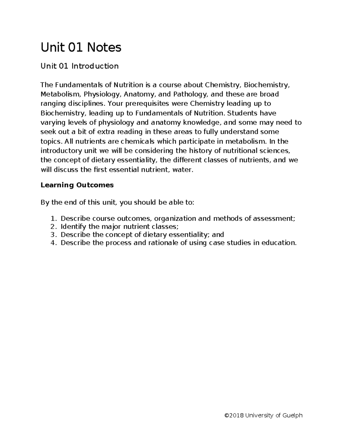 Unit01 Notes - Unit 01 Notes Unit 01 Introduction The Fundamentals of ...
