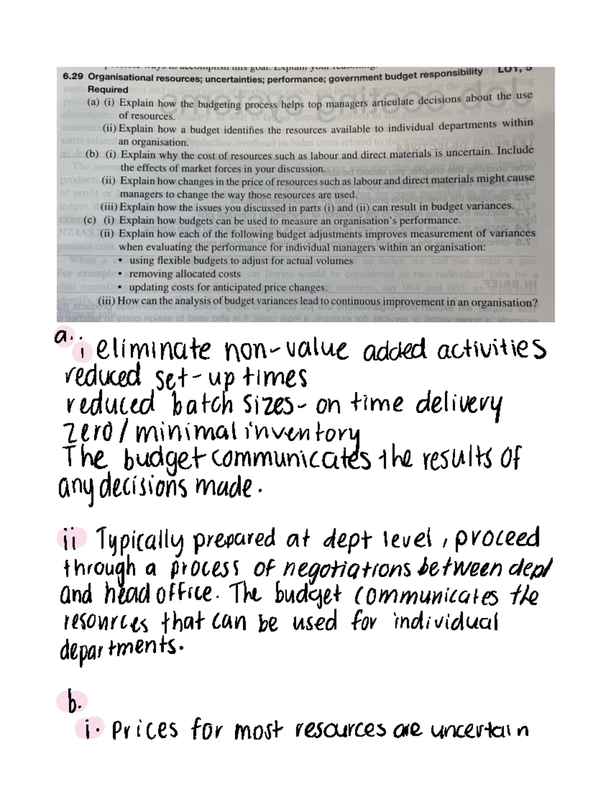Tutorial Week 7 - i eliminate non value added activities reduced set up ...