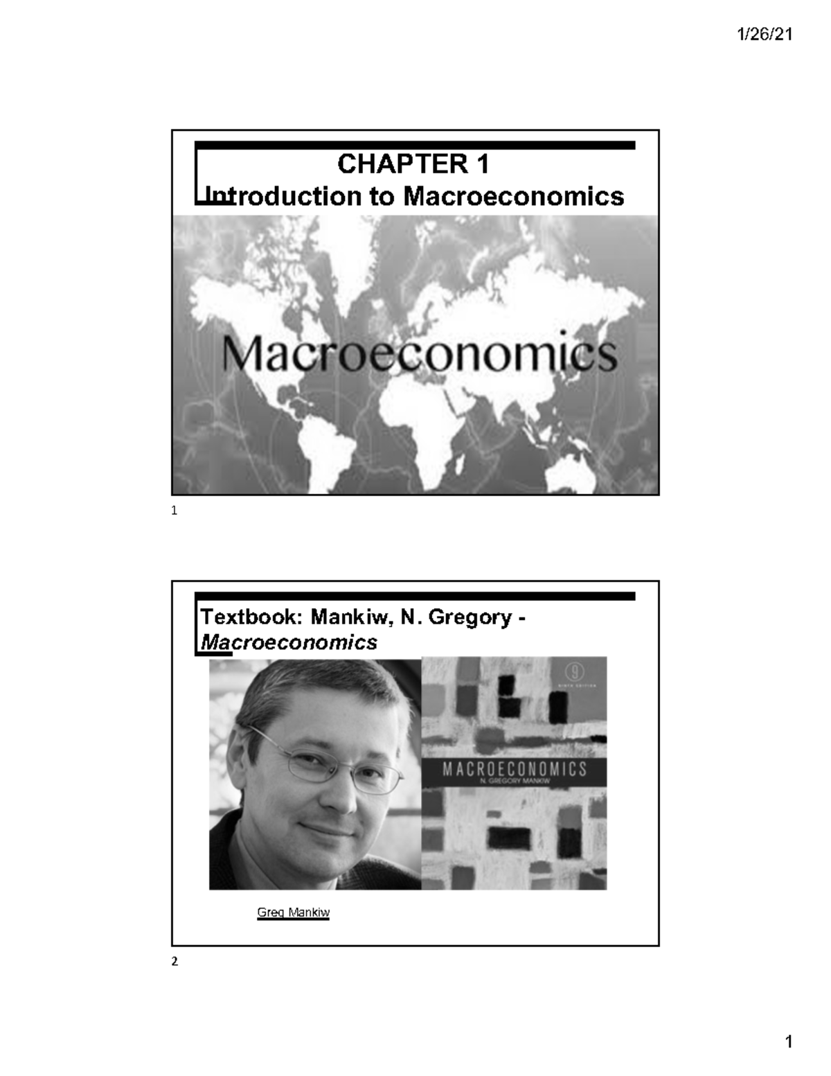 Chapter 1 - Slides pp - CHAPTER 1 Introduction to Macroeconomics 1 ...