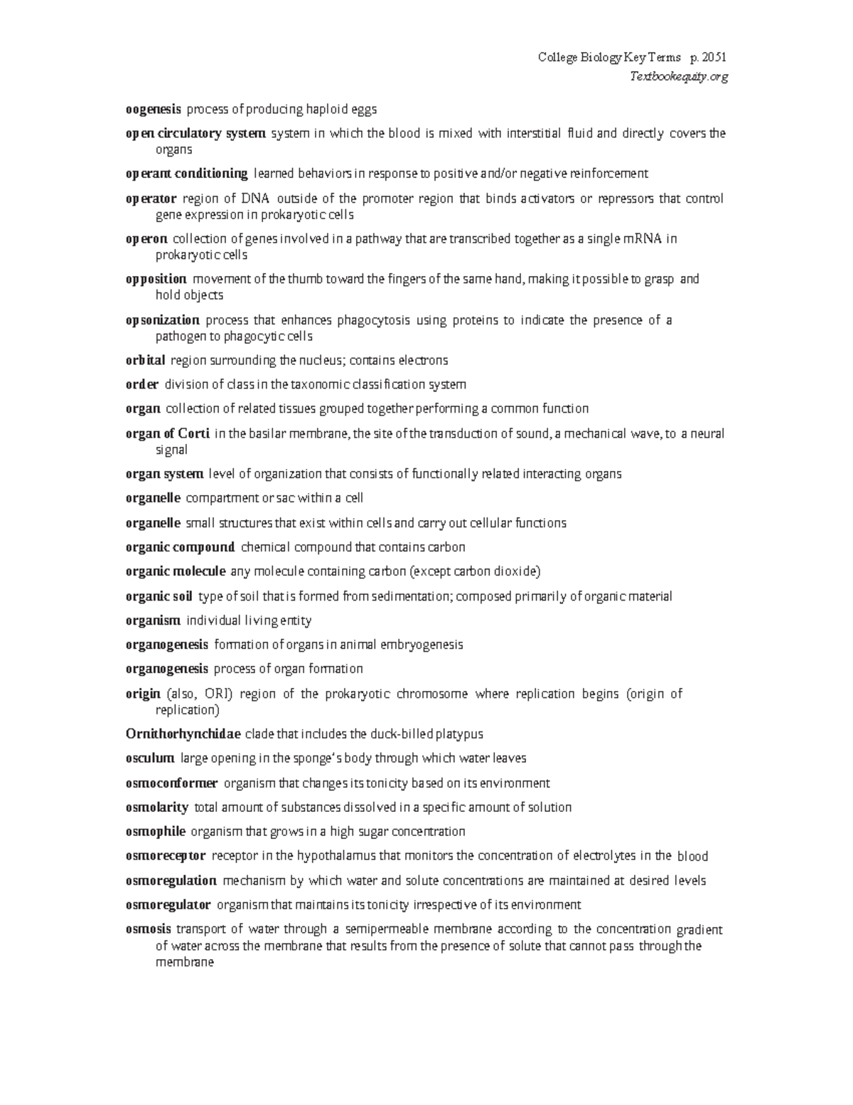 College biology college biology ~ 30 - Textbookequity oogenesis process ...