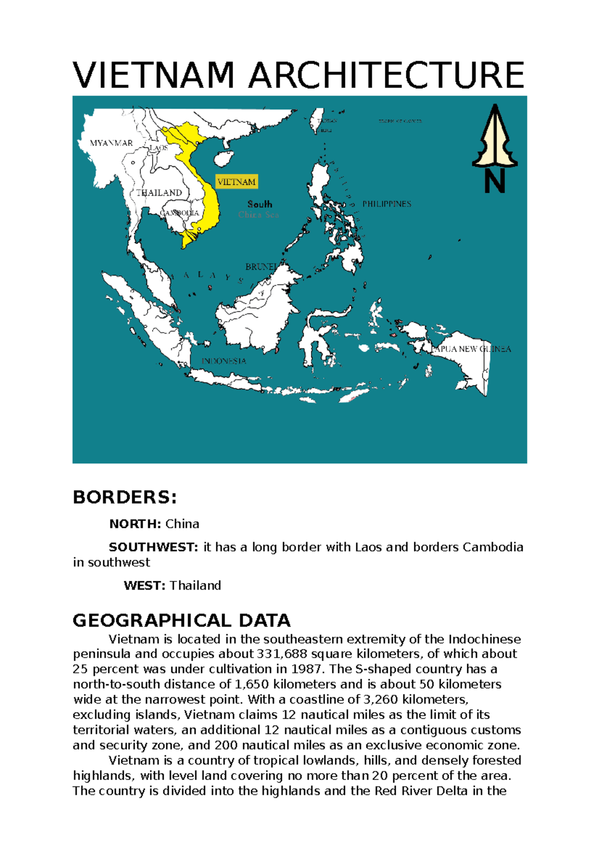Vietnam Architecture - VIETNAM ARCHITECTURE BORDERS: NORTH: China ...
