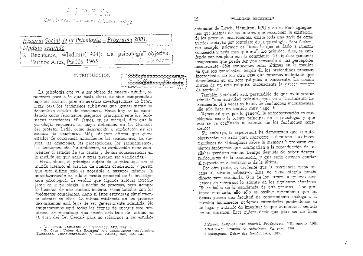 Bechterev - Psicología Objetiva (actualizado 2023) - Valuación de ...