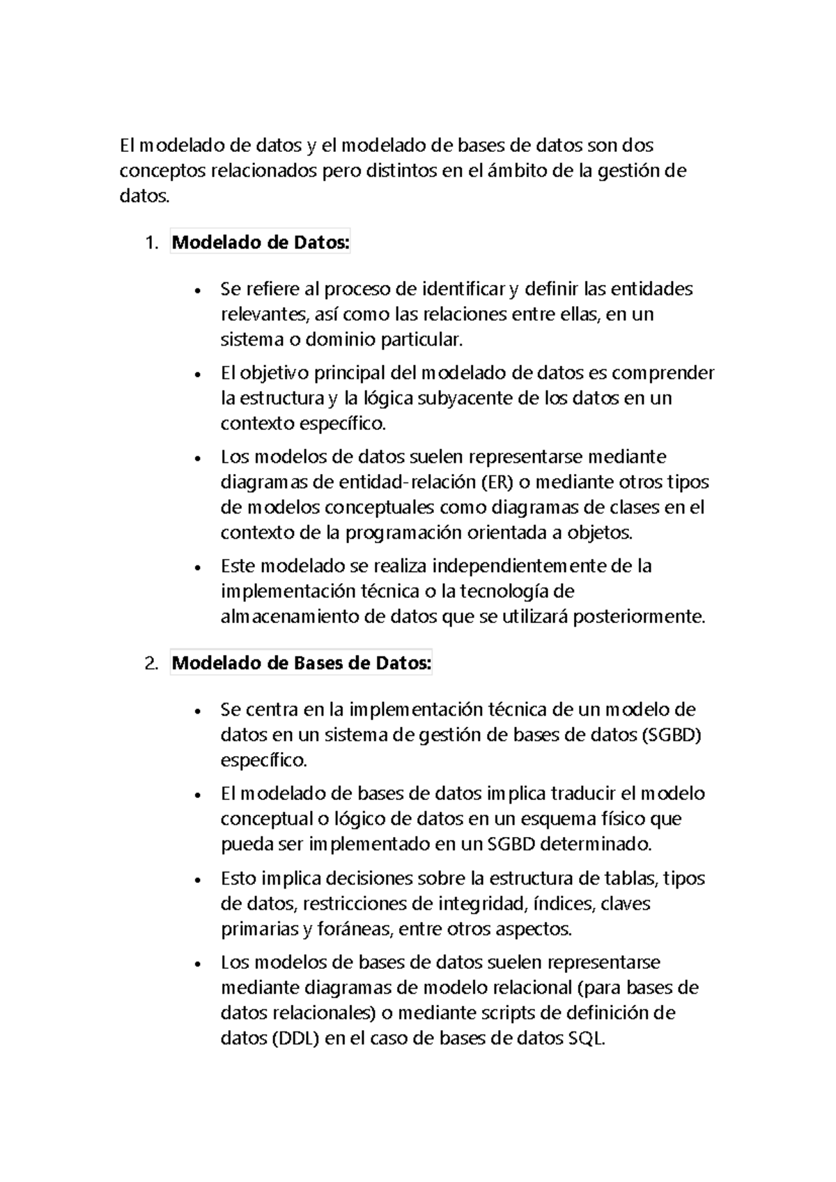 Modelado - Base de Datos - Teoria - El modelado de datos y el modelado ...