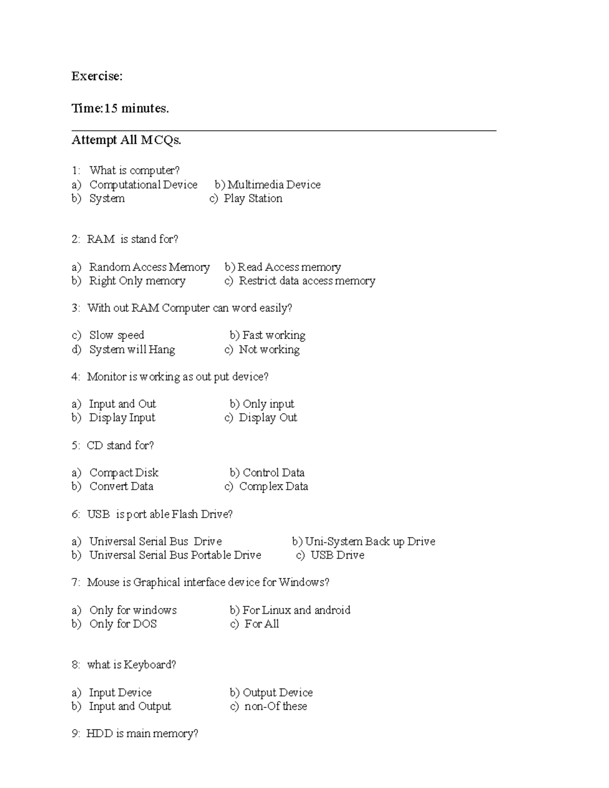 Midpaper - It just for student practice MCQs , from Affiliated schol ...