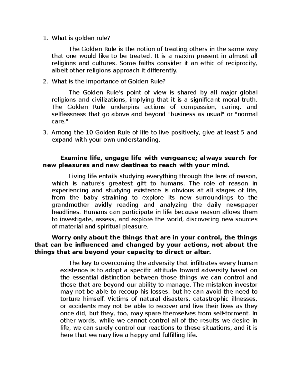 What is golden rule - What is golden rule? The Golden Rule is the ...