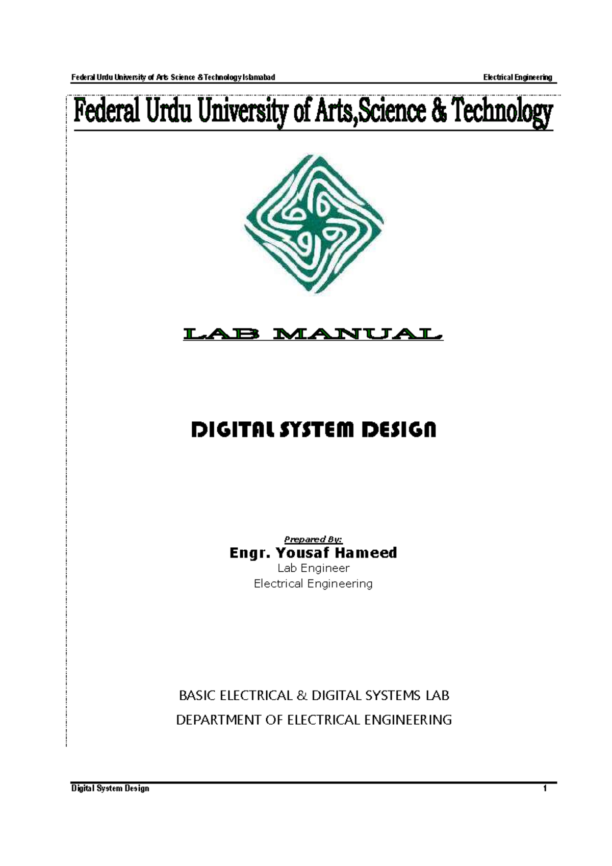 Digital System Design - DIGITAL SYSTEM DESIGDIGITAL SYSTEM DESIGDIGITAL SYSTEM DESIGDIGITAL ...