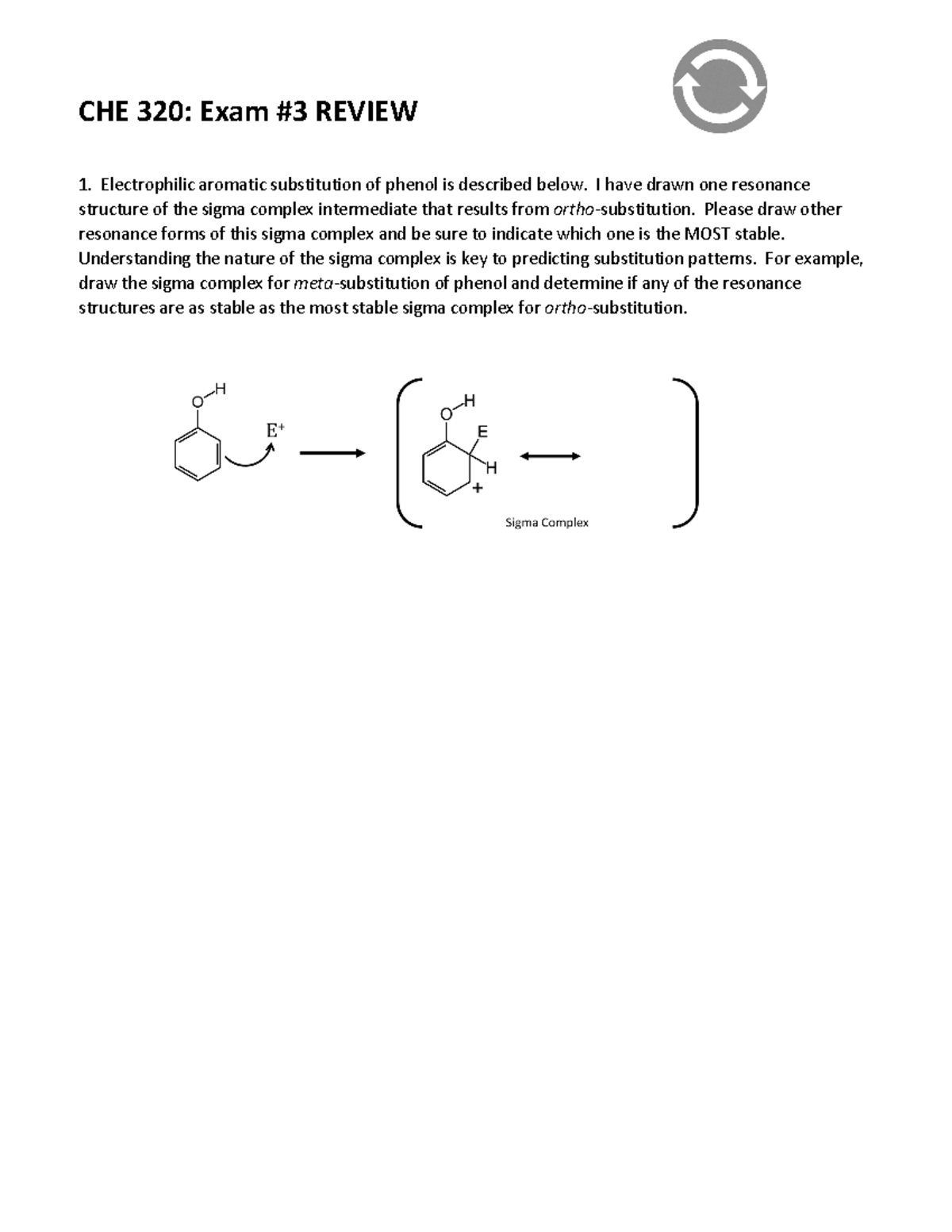 REV E3 pdf - This is practice work for organic chemistry II with Dr ...