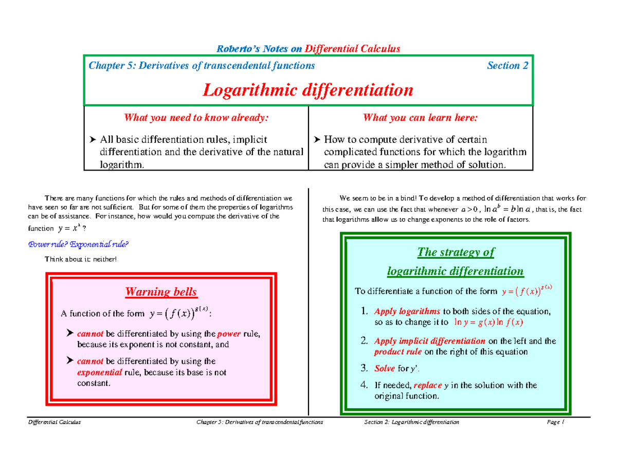 Logarithmic Questions & Answers Trick ONES - Roberto’s Notes on ...