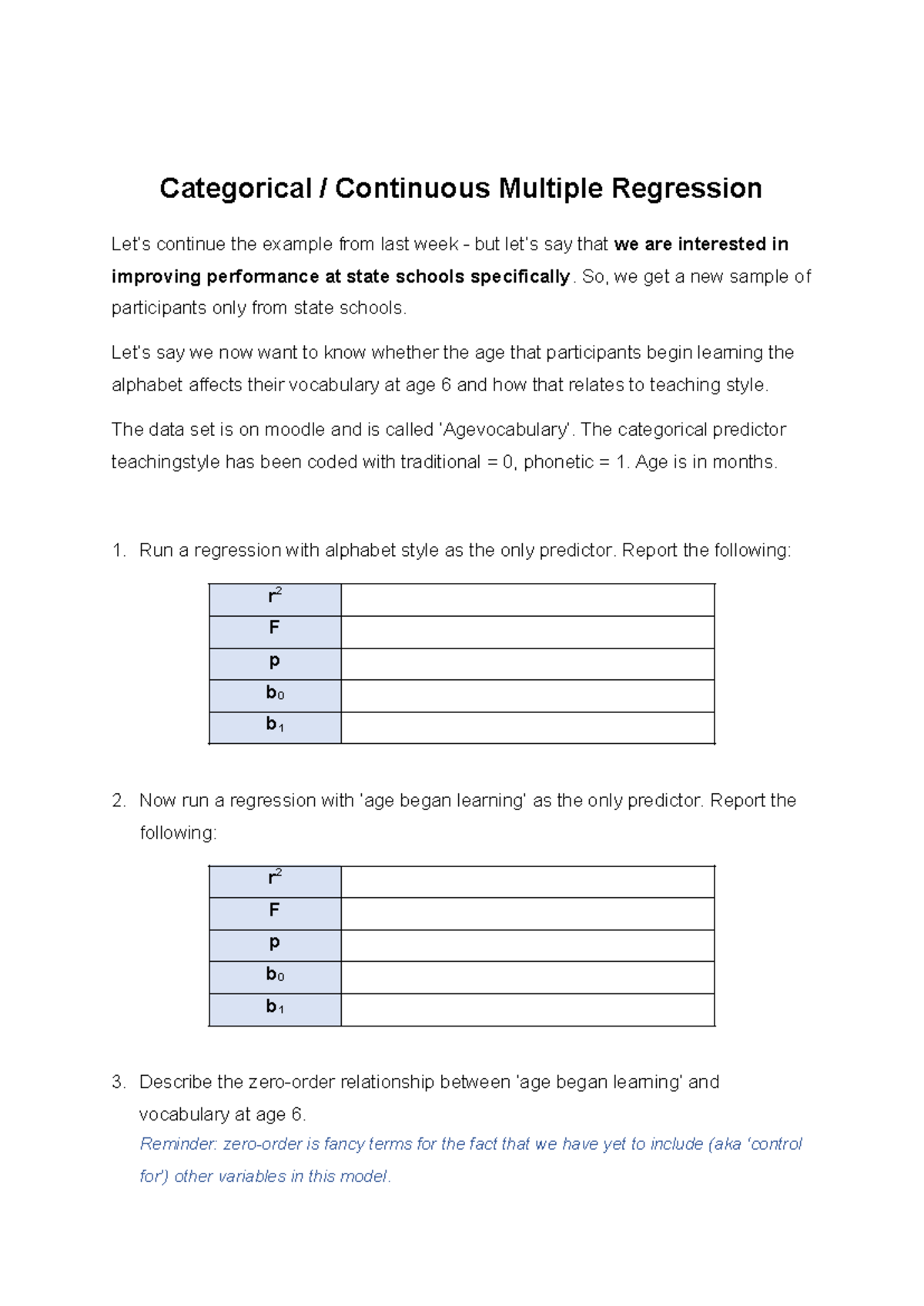 W4 Worksheet - Categorical / Continuous Multiple Regression Let’s ...