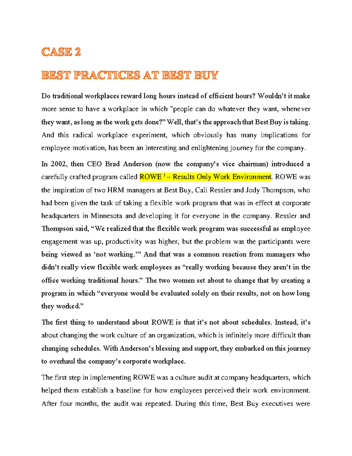 Pdfcoffee cafe case study - Do traditional workplaces reward long hours ...