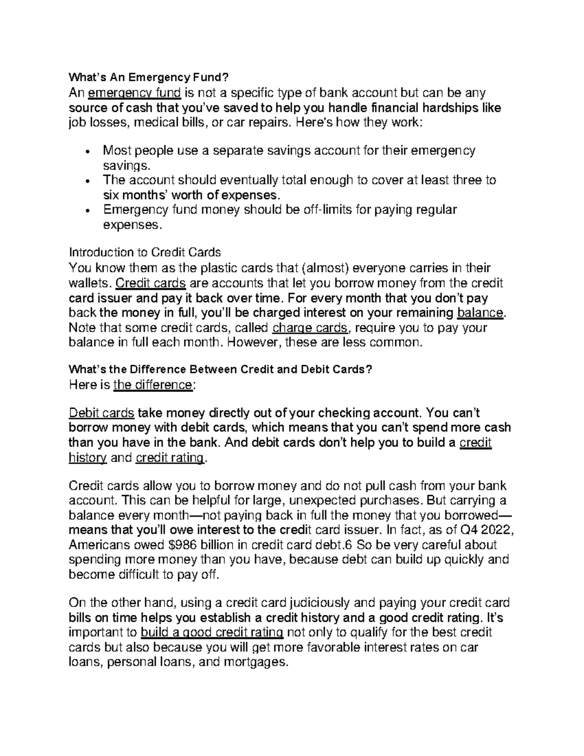 What - What - What’s An Emergency Fund? An emergency fund is not a ...