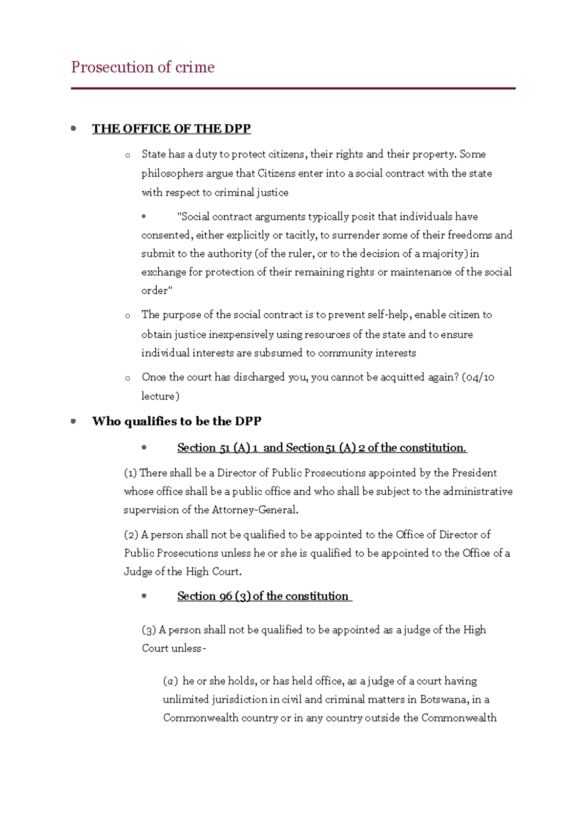 Prosecution of Crime- Criminal Procedures - UB - Studocu