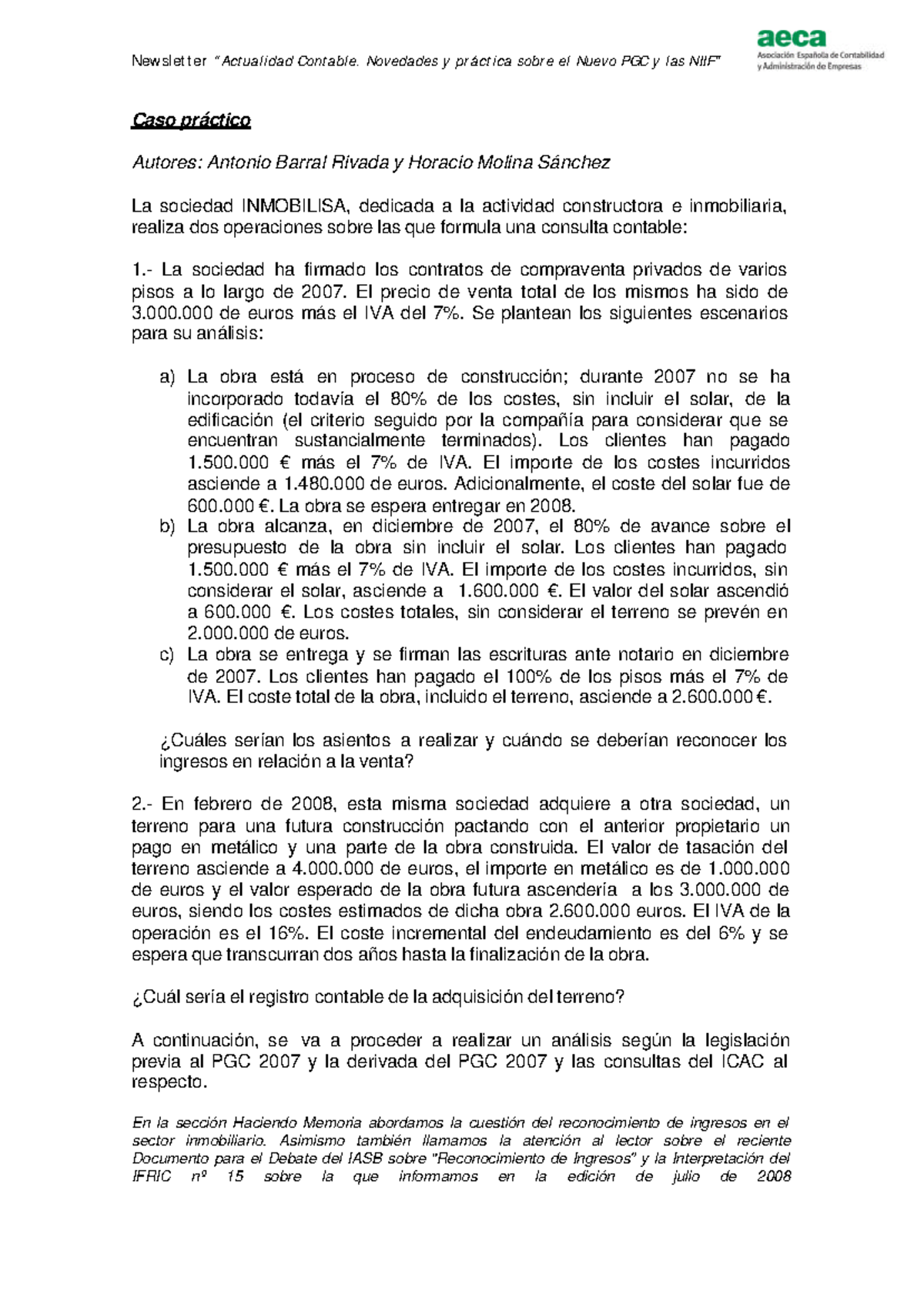 Caso34 - Caso práctico de un asiento de construcción - Caso práctico ...