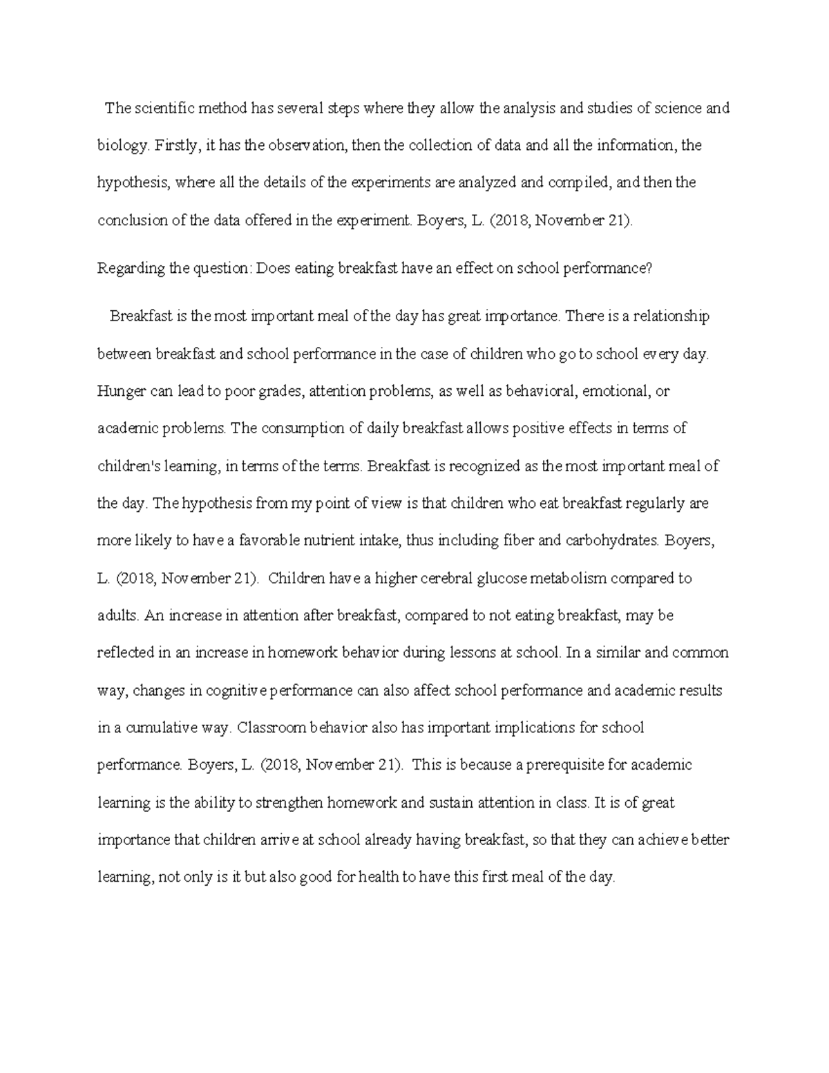 Discussion week 1 - new - The scientific method has several steps where ...