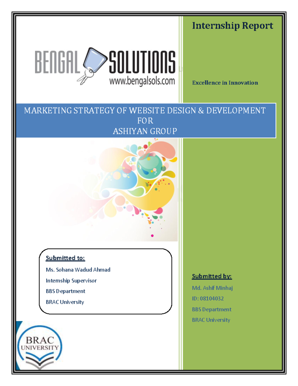 web Application development - Internship Report Excellence in ...