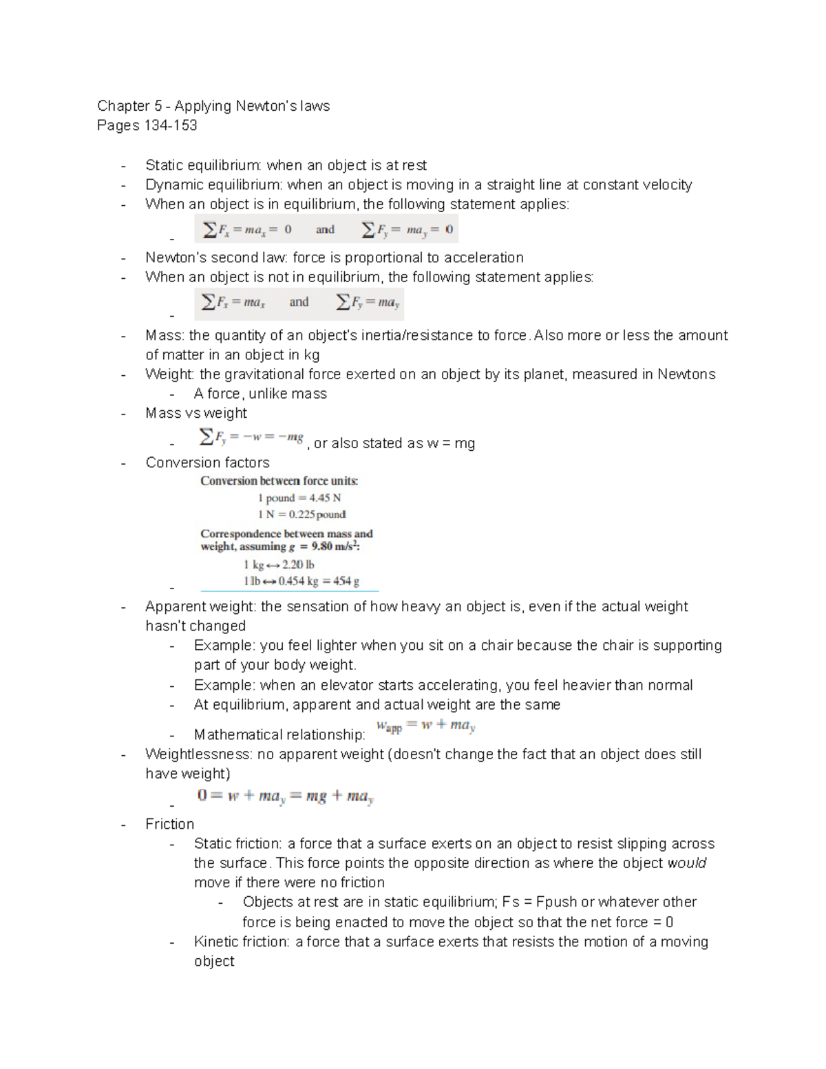 PHYS 1011 Chapter 5 - College Physics: a Strategic Approach - Chapter 5 ...