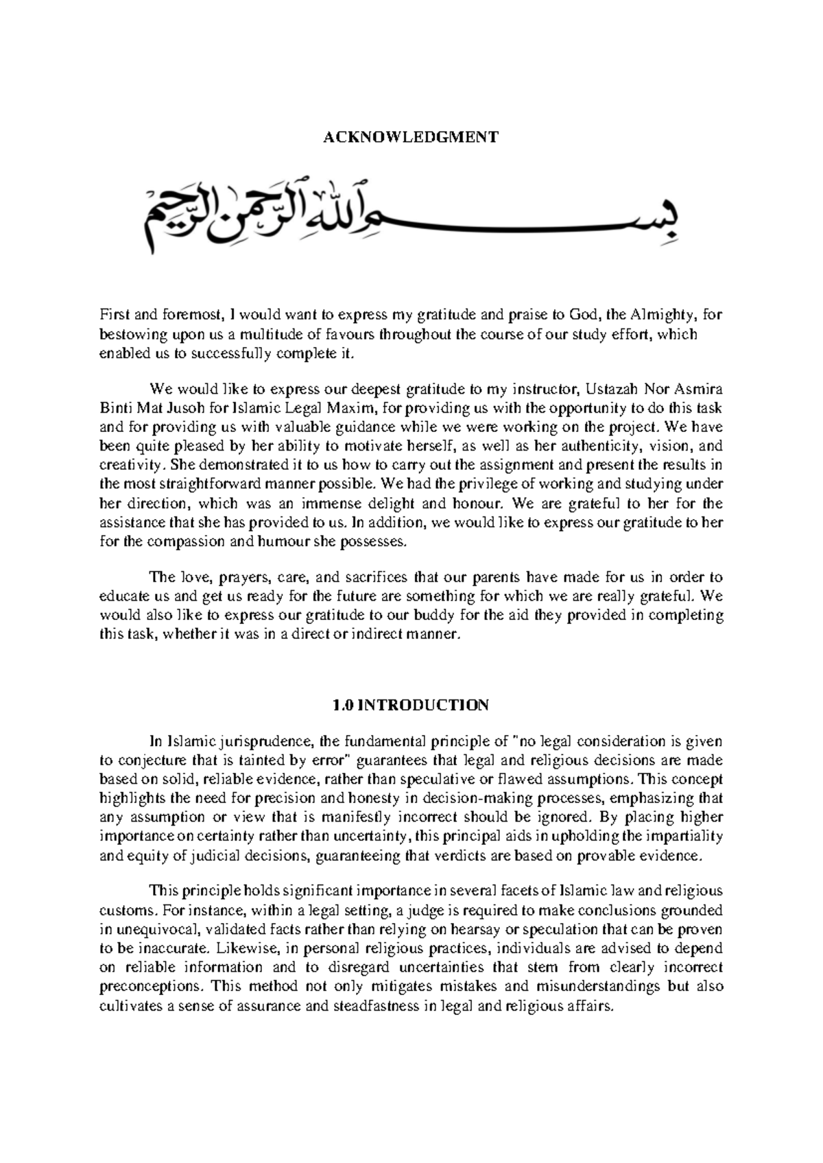 sample acknowledgement for student - ACKNOWLEDGMENT First and foremost ...
