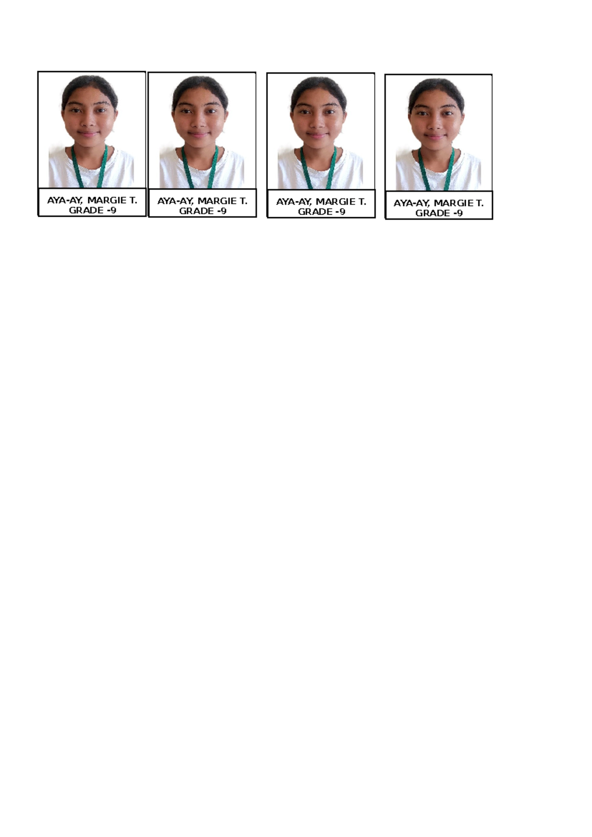 Athletes ID - needed for identification - Teachers class record - AYA ...