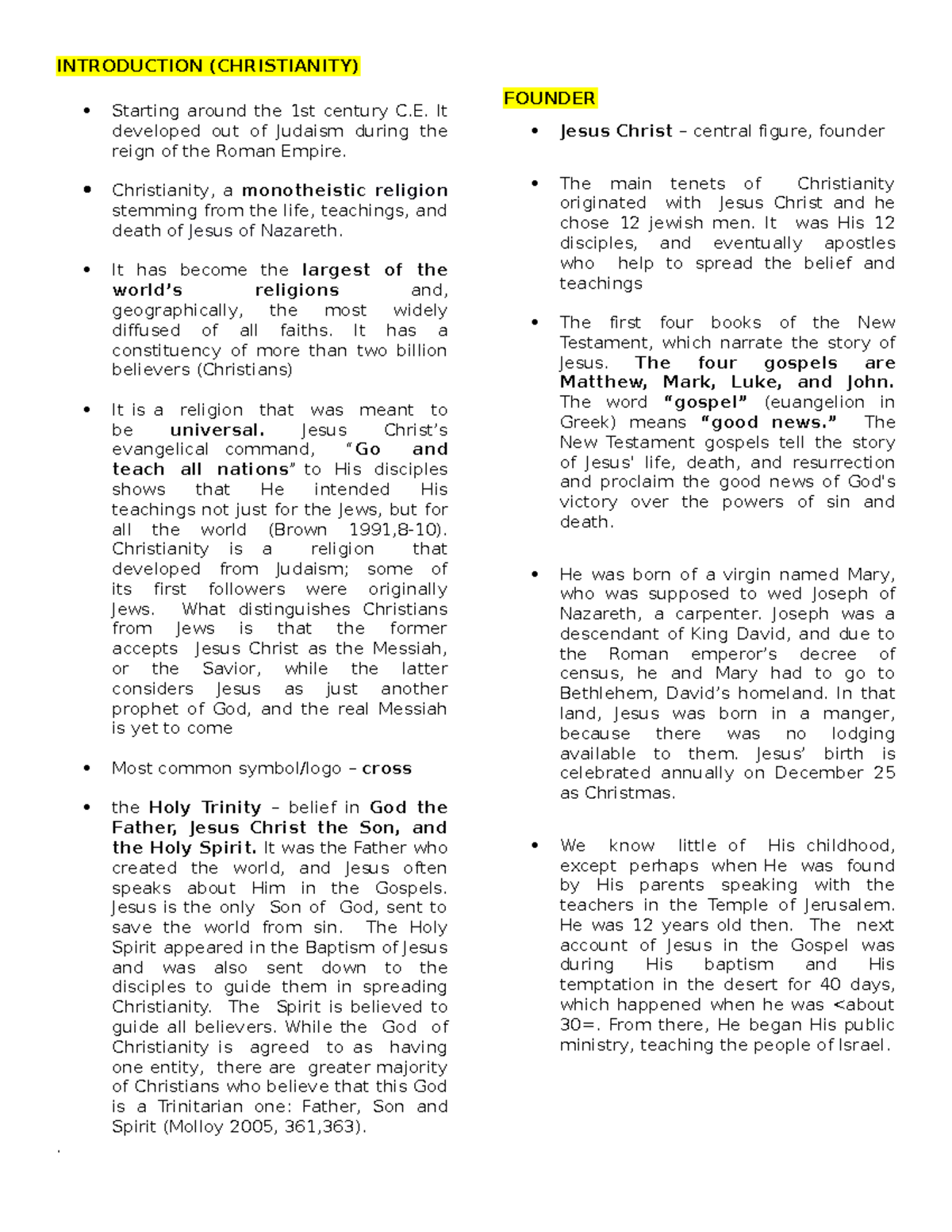 Christianity - INTRODUCTION (CHRISTIANITY) Starting around the 1st ...