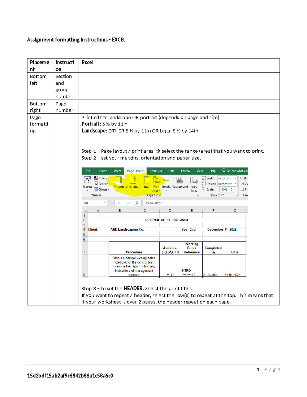 Assignment formatting instructions - Step 2 – set your margins ...