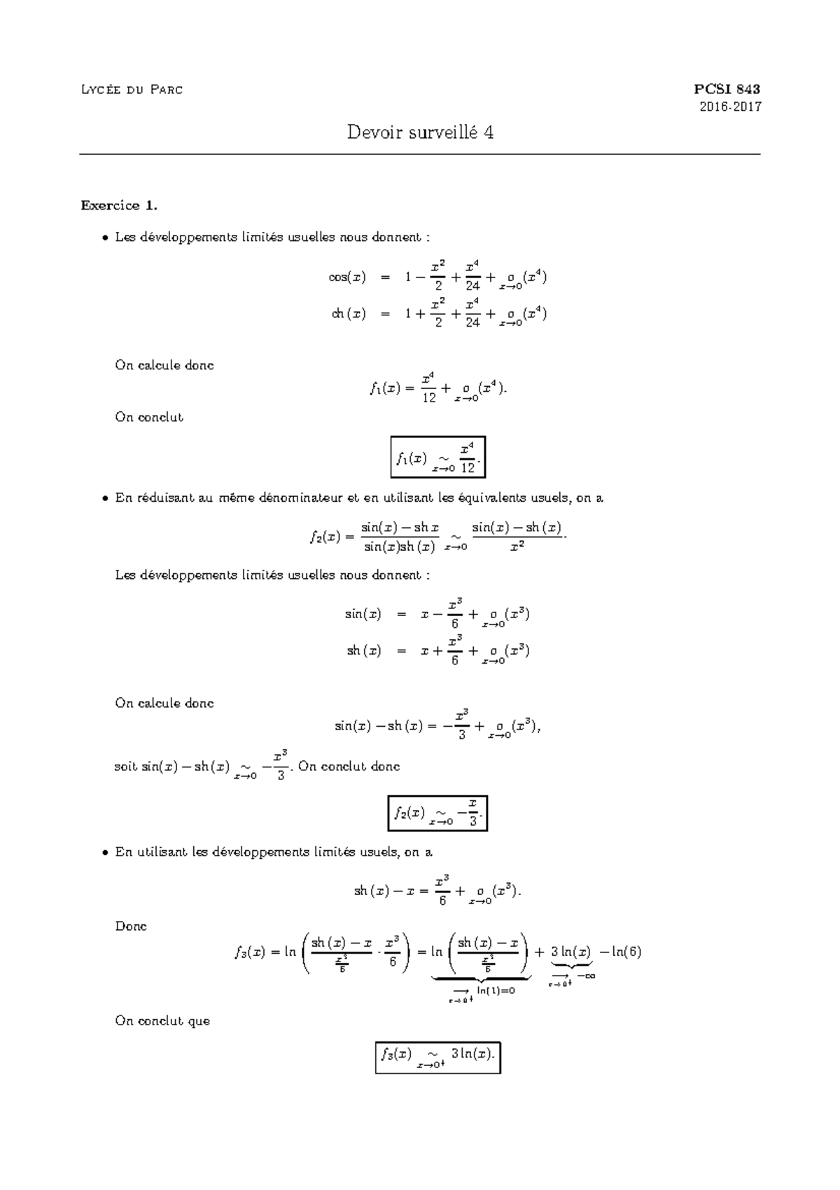 Devoir-12-corrige - Devoir-12-corrige - Lycée du Parc PCSI 843 2016- Devoir surveillé 4 Exercice ...