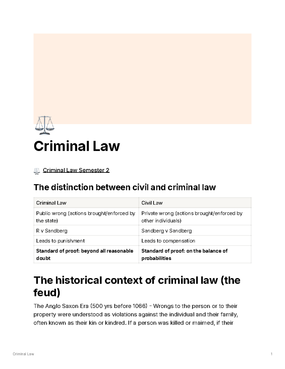 CRIM - Criminal law notes - ⚖ Criminal Law ⚖ Criminal Law Semester 2 ...
