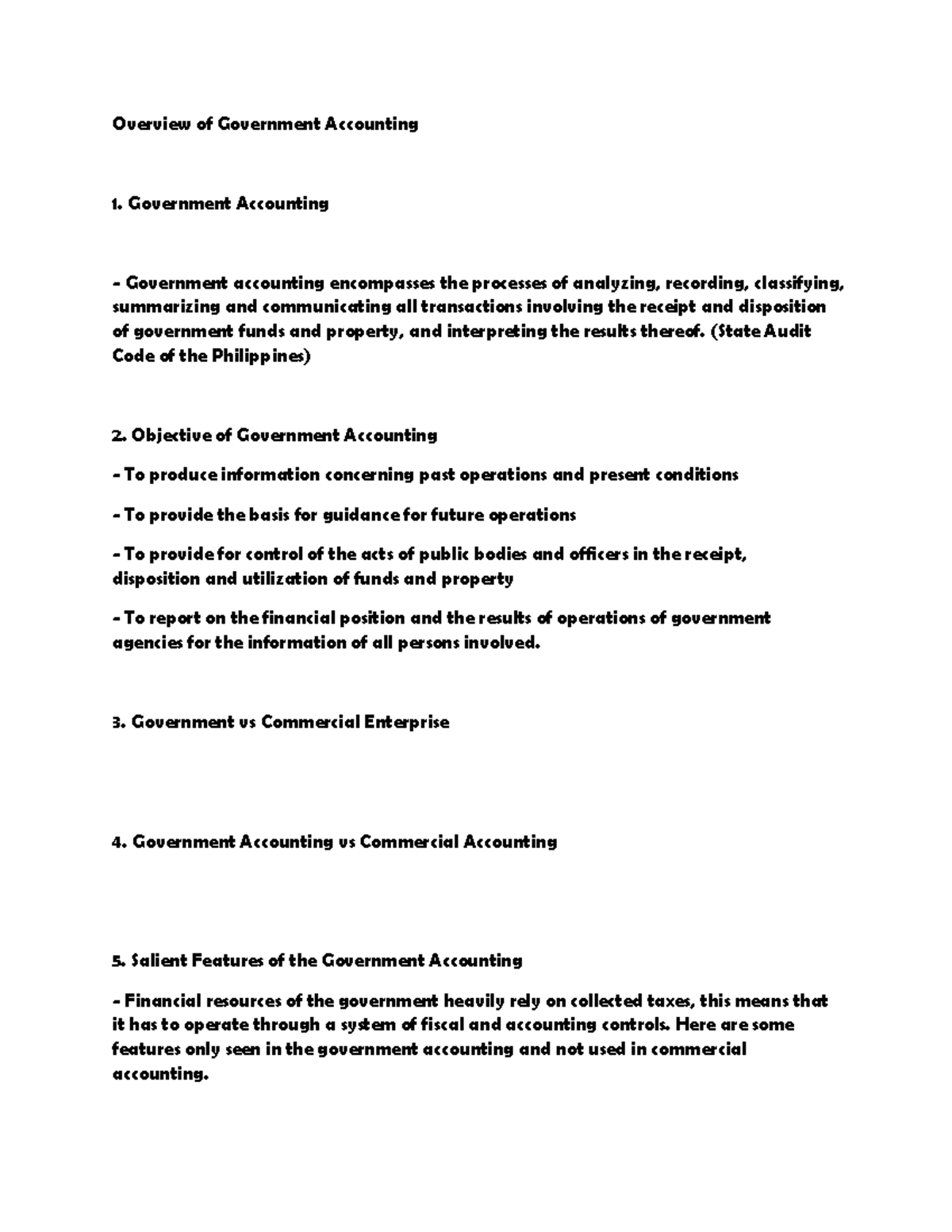 Overview of Government Accounting - Overview of Government Accounting ...