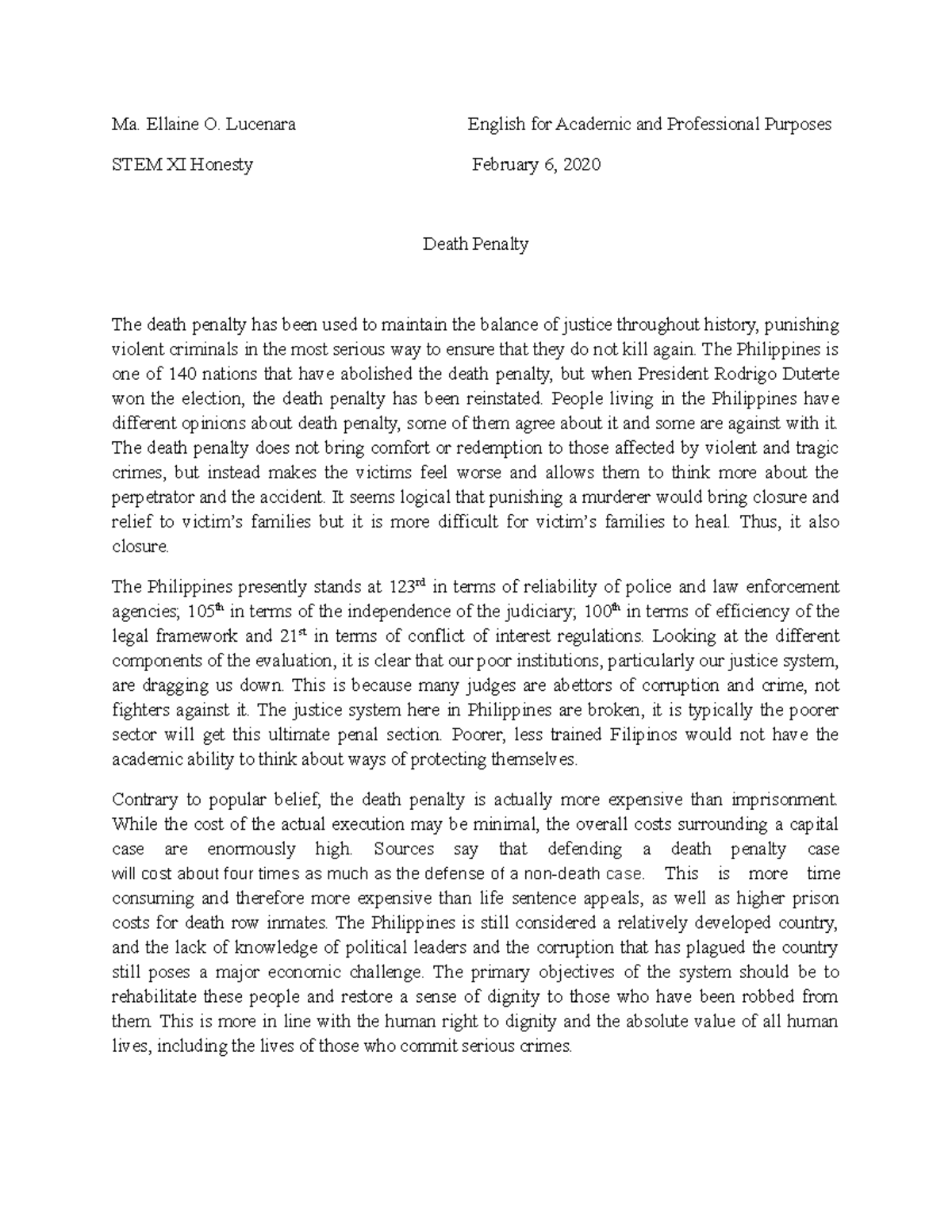 Eapp lecture notes - Ma. Ellaine O. Lucenara English for Academic and ...