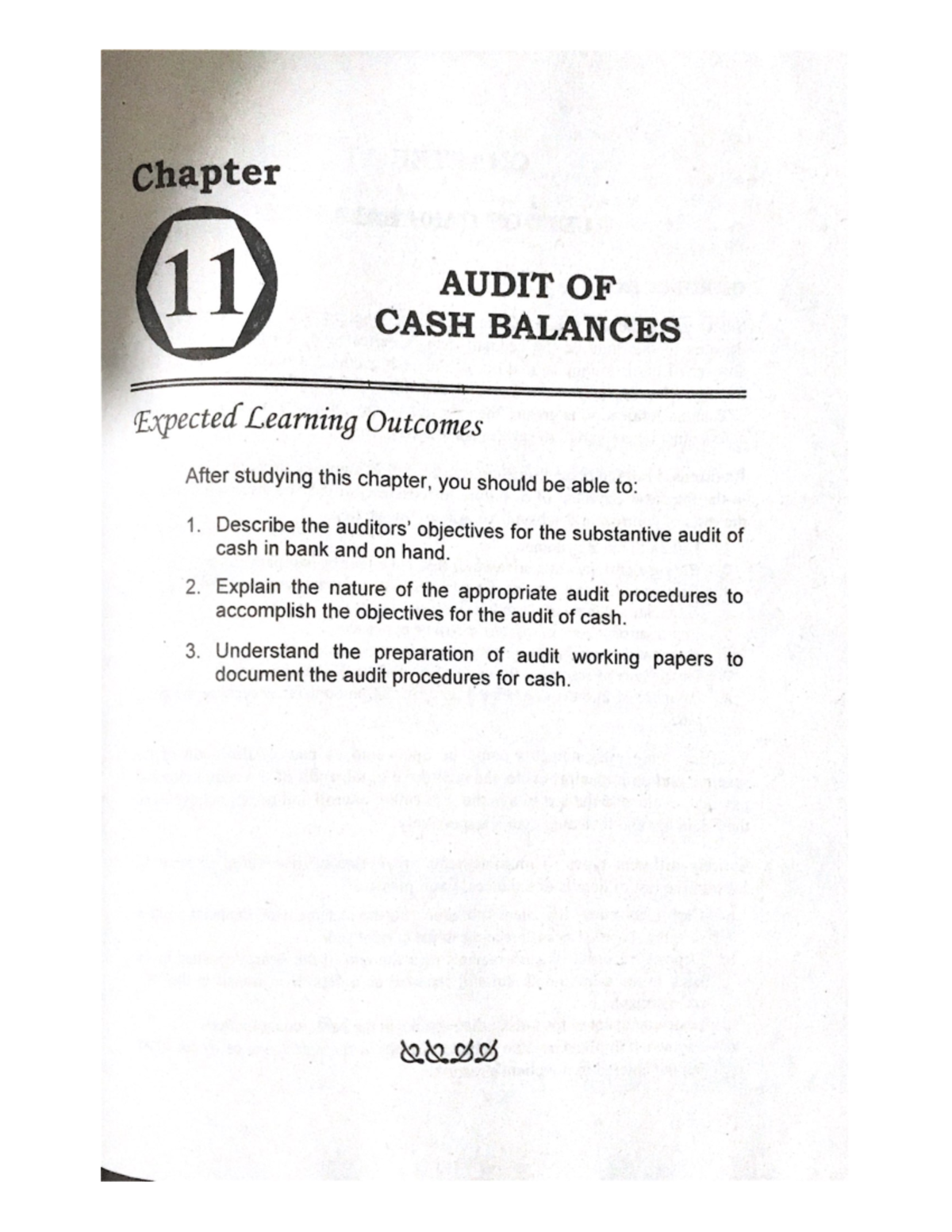 Chaper 11 Audit of Cash Balance - Auditing - Studocu