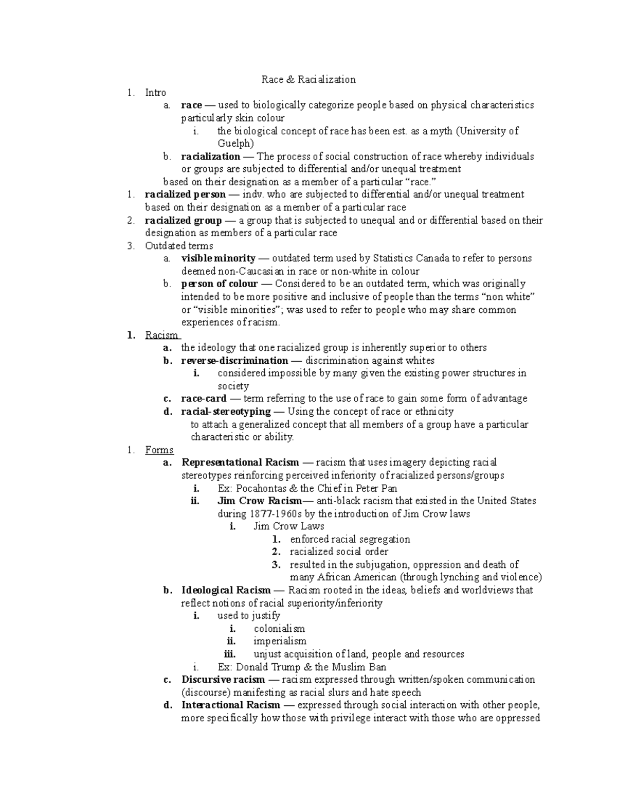 6 - Race - crjs 1013 - Professor: Dr. Narayan - Race & Racialization ...