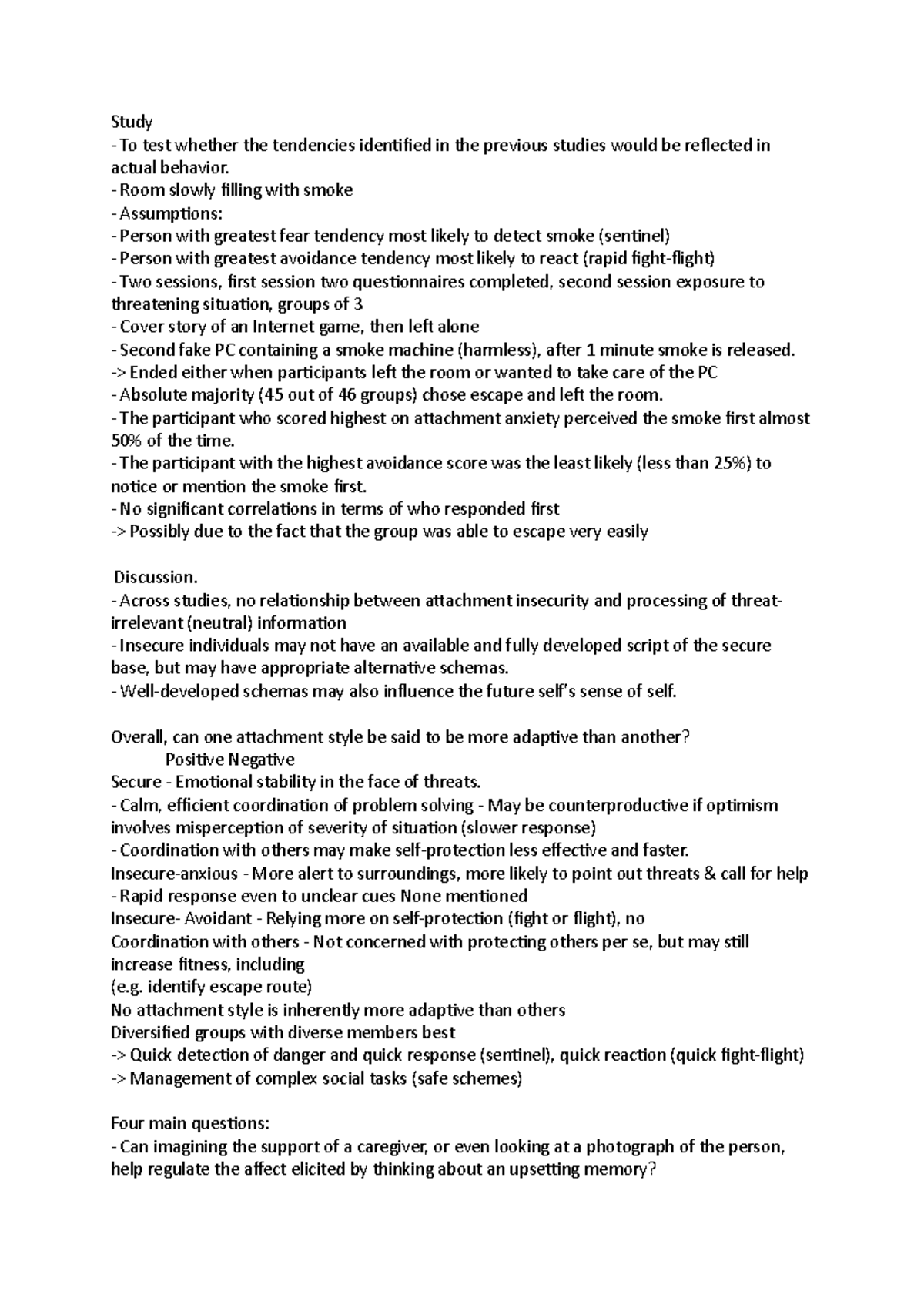 Study - Introduction To Psychology - Study To test whether the ...