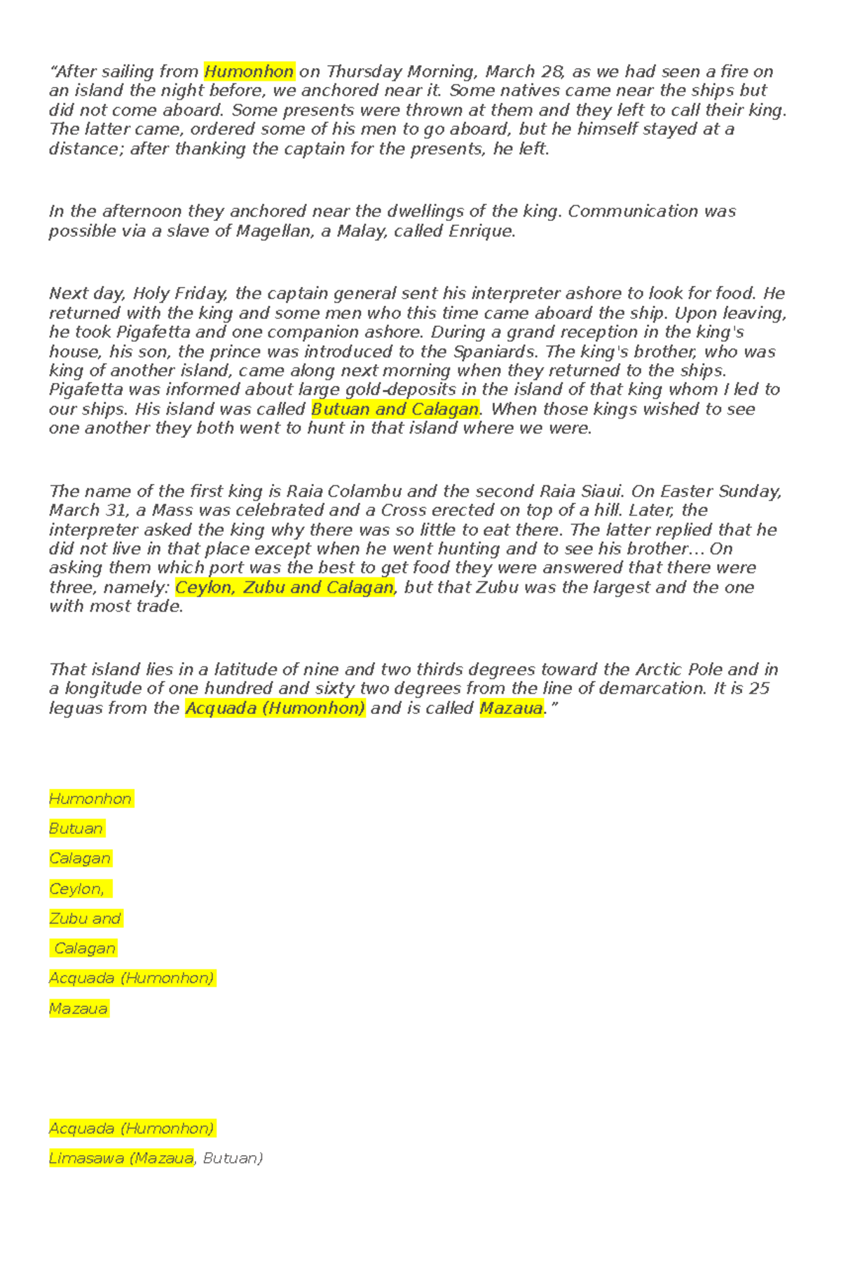 Finding Tony - qert - “After sailing from Humonhon on Thursday Morning ...