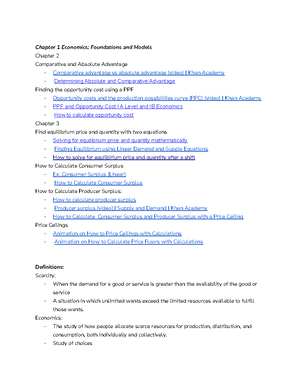 Econ sn2 - Outline of model -supply - factor market (supply, demand ...