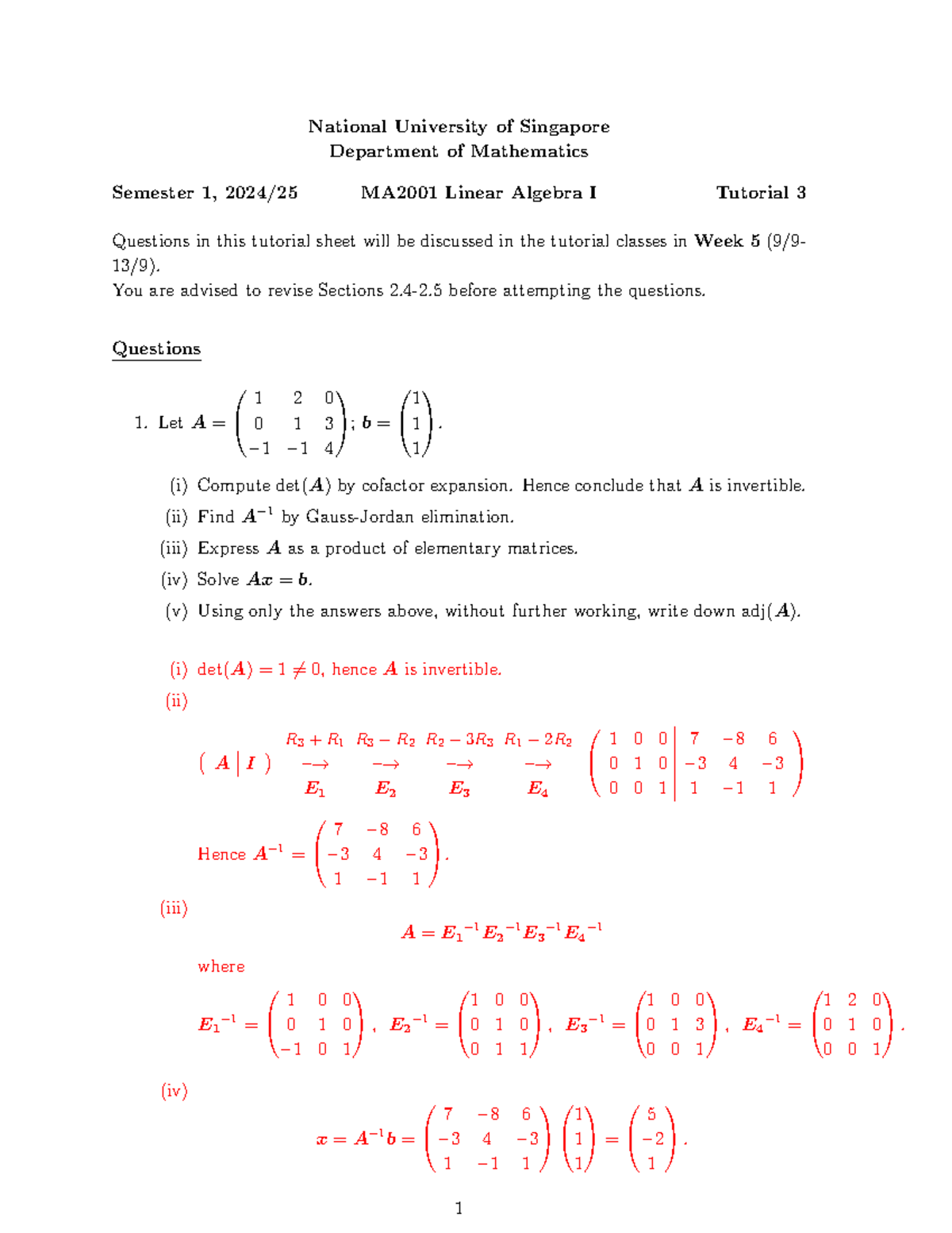 Tutorial 3S - asdfasdfasf - National University of Singapore Department ...