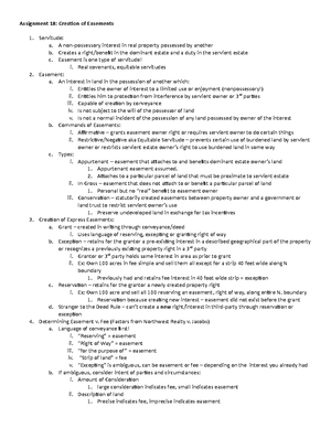 Property Outline - I. An Introduction to Property Law What is property ...
