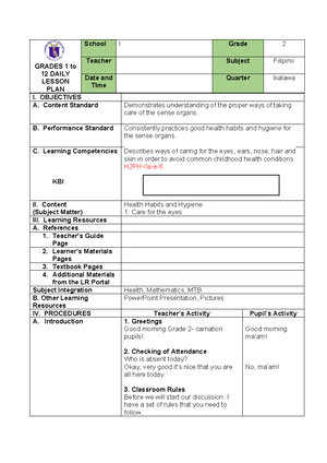 Multi 5 & 6 - lesson plan - Lesson Plan for Multigrade Classes ESP 5 ...