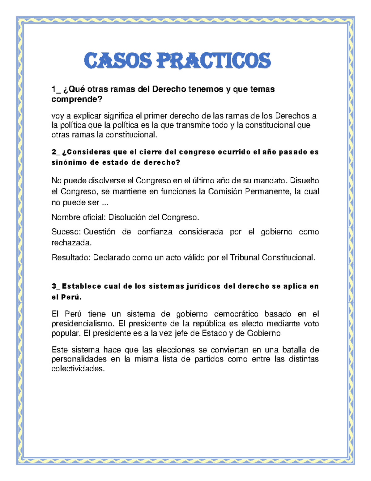Casos Practicos S4 Casos Practicos 1 ¿qué Otras Ramas Del Derecho