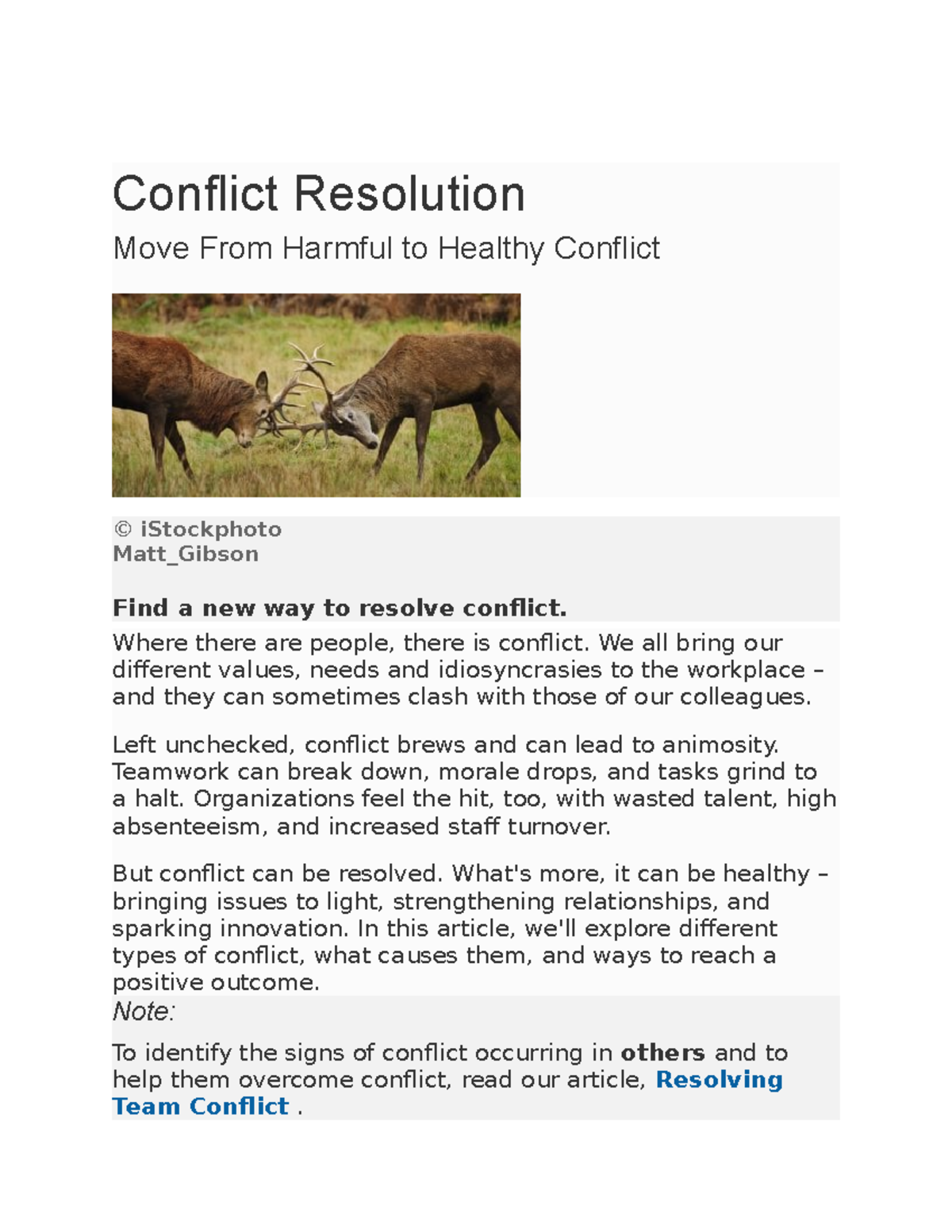 3.4 conflict resolution reading - DEP1013 - Studocu