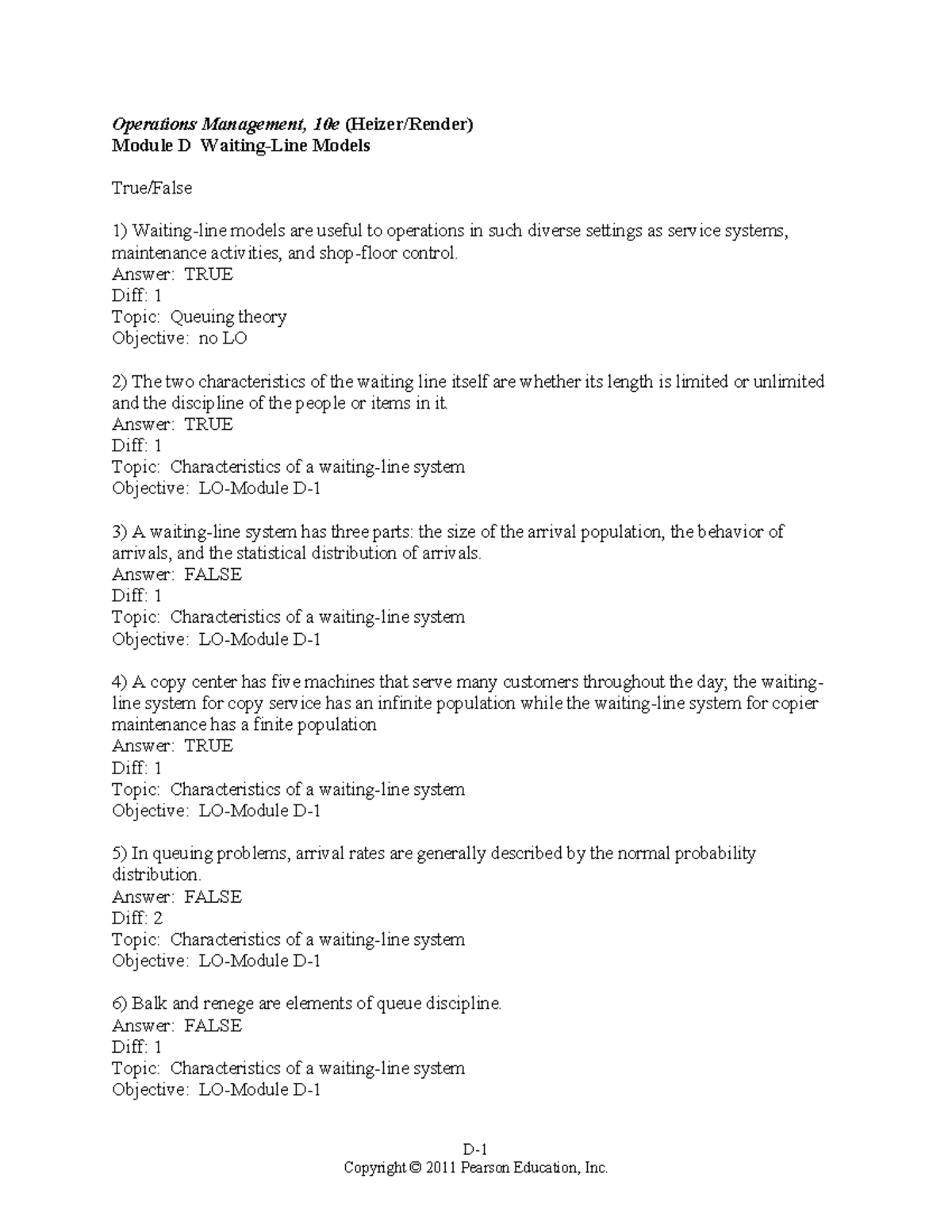 Heizer om10 tif mod D - OPMANIOM - Operations Management, 10e (Heizer ...